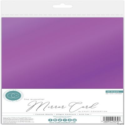 Craft Consortium Essential Mirror Card A4 10/Pkg-Lilac | Oriental Trading