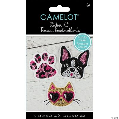 Camelot Dots Diamond Art Kit 2.8"X29" 3/Pkg-Paw-Some Sticker