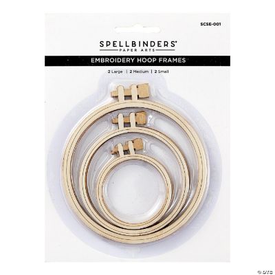 Spellbinders Embroidery Hoop Frames By Nichol Spohr-2 Large/2 Medium/ 2 ...