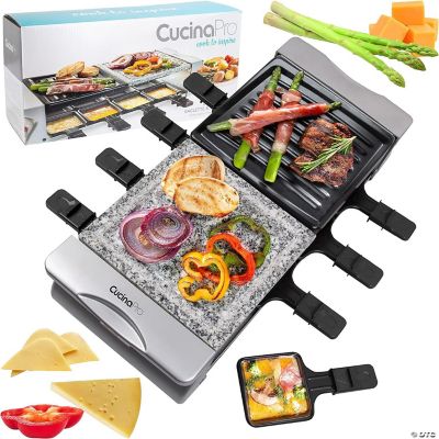 CucinaPro Electric Cheese Raclette Table Grill w Nonstick Grilling ...