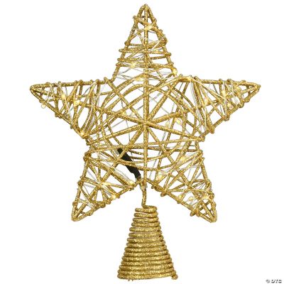 National Tree Company 9" Gold Star Tree Top for Artificial Trees with ...