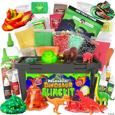 Original Stationery Dinosaur Slime Kit, Glow in the Dark Slime Making ...