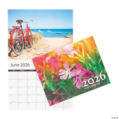 10 1/2" x 8 1/4" 2026 Wall Calendar -13-Month with Colorful Images ...