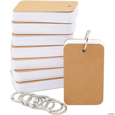 8 Pack Blank Flash Cards with Rings for Studying with 50 Sheets Each ...