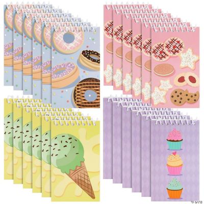 24 Pack Spiral Notepads with Dessert Designs, 3 x 5 In Mini Notebooks ...