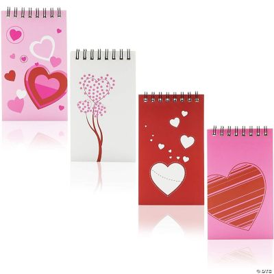 24-Pack Mini Valentine's Day Heart Top Spiral Notepads, Lined Paper (3 ...