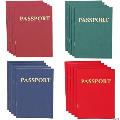 24 Pack Blank Passport Notebook for Kids, 4.1 x 5.6 Inches, For Pretend Play, Travel Journal ...