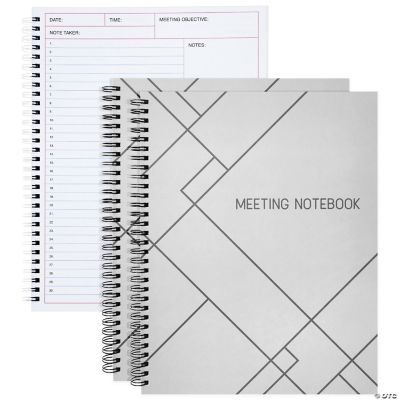 2 Pack Meeting Notebooks for Work, Spiral-Bound Daily Planner for ...