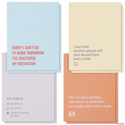 8 Pack Sarcastic Notepads for Office Funny Work Gifts, Office Novelty ...