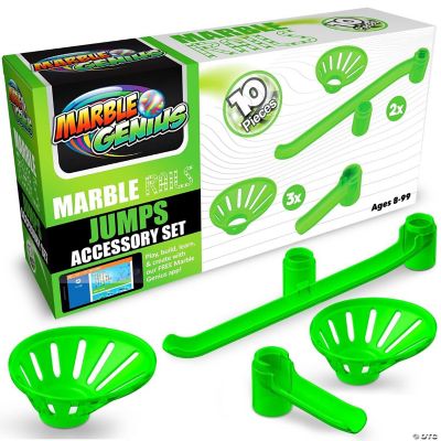 Marble Genius Marble Rails Jumps Set:10 Piece Marble Run (2 Standard ...