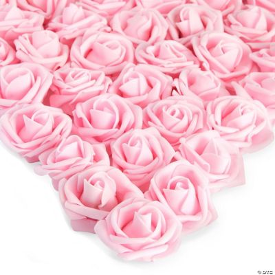 200 Pack Light Pink Artificial Flower Heads, 2 Inch Stemless Fake Foam ...