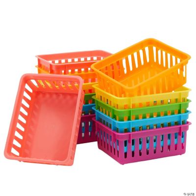 12-Pack Small Plastic Classroom Storage Bins for Organization, Baskets ...