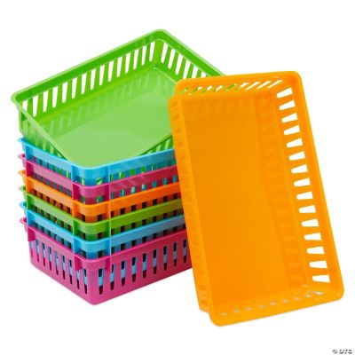 8 Pack Colorful Storage Bins for Classroom - Small Plastic Baskets for ...