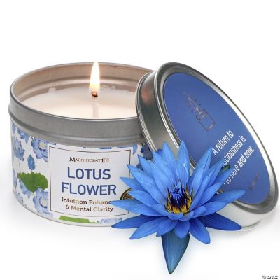 Magnificent 101 Long Lasting Blue Lotus Flower Scented Candle - 6 Oz ...