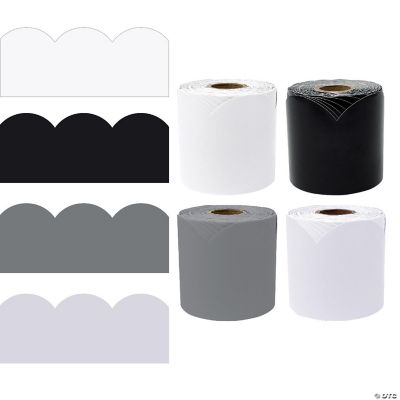 Carson Dellosa 260Ft Gray, Black and White Bulletin Board Borders, 4 ...