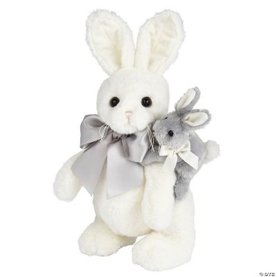 Skip and Hop White Gray Plush Stuffed Animal Bunny Rabbit, 14 inches ...