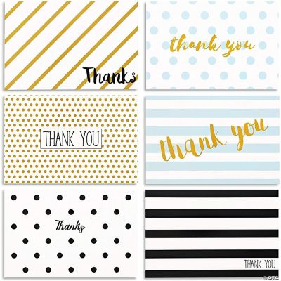 48 Pack Blank Thank You Cards with Envelopes, 4x6 Notecards for ...