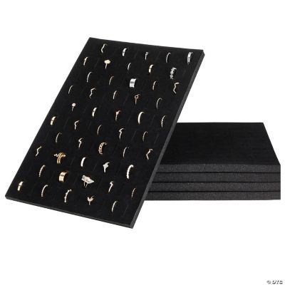 5-Pack 100 Slots Velvet Ring Insert Display Tray - Foam Holder ...