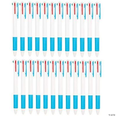 24 Pack 4-in-1 Multicolor Retractable Pens for School Supplies, Office ...
