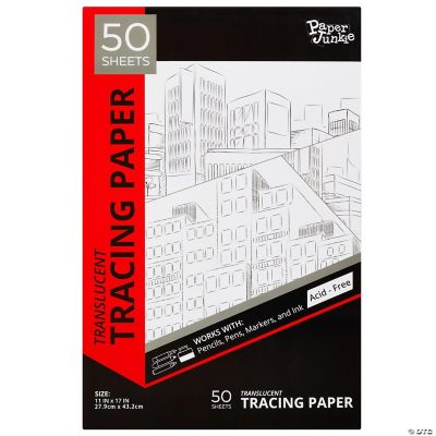 50 Sheets Translucent Tracing Paper Pad for Drawing, Blueprints, and ...