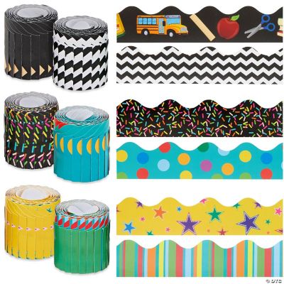 234 Feet of Scalloped Bulletin Board Borders for Classroom Decor - 6 ...