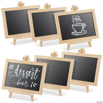 6-Pack Mini Chalkboard Signs with Easel Stand for Table Decorations ...