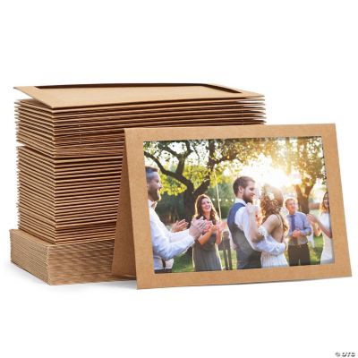 48 Pack Kraft Photo Insert Cards with Envelopes, 4x6 Paper Frames ...