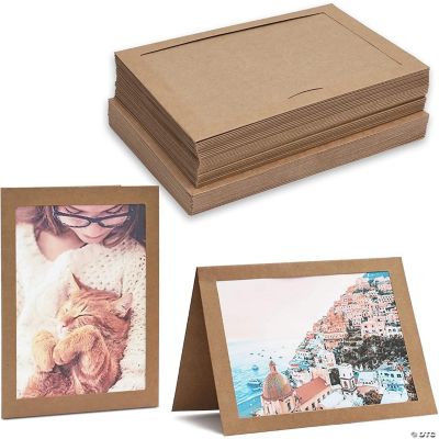 36 Pack Brown Kraft Paper Photo Insert Cards with Envelopes for 5x7 ...