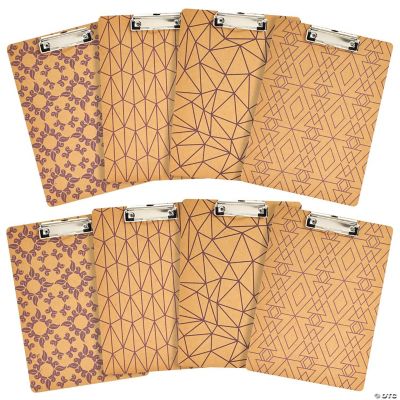8 Pack Cute Clipboards with Low Profile Clips, Wooden Clip Boards 8 ...