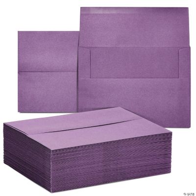 100 Pack Purple Envelopes 5x7, A7 Size for Greeting Cards, Mailing ...