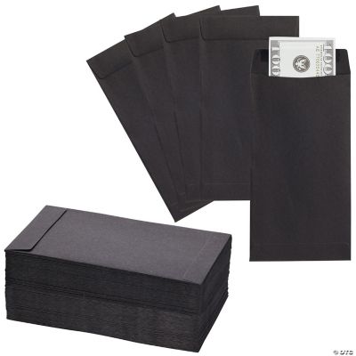 100 Pack Black Money Envelopes for Cash, Budgeting, Money Saving ...