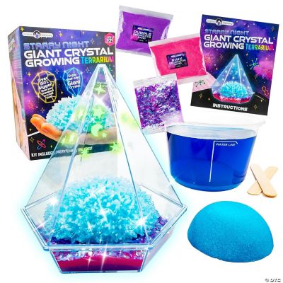 Starry Night Giant Crystal Growing Terrarium Kit for Kids, Fun Crystal ...
