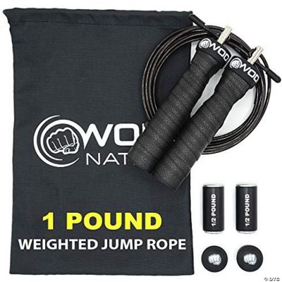 Weighted Jump Rope for Women & Men, Adjustable Heavy Speed Jump Rope ...