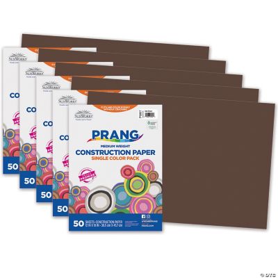 Prang Construction Paper, Dark Brown, 12" x 18", 50 Sheets Per Pack, 5 ...