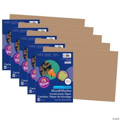 Prang Construction Paper, Light Brown, 12" x 18", 50 Sheets Per Pack, 5 ...