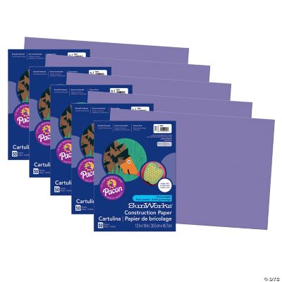 Prang Construction Paper, Violet, 12" x 18", 50 Sheets Per Pack, 5 ...