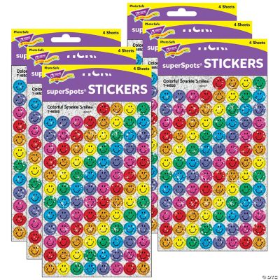 TREND Colorful Smiles superSpots Stickers-Sparkle, 400 Per Pack, 6 ...