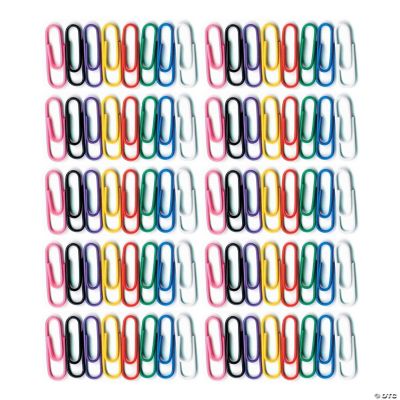 Baumgartens Vinyl-Coated Paper Clips, No. 1 Standard Size, 100 Per Pack ...