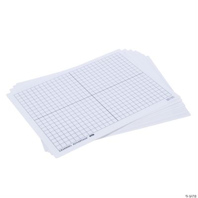 Learning Advantage X-Y Axis Dry Erase Grid Boards - Set of 10 ...
