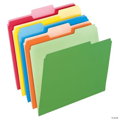 Pendaflex Two-Tone Color File Folders, Letter Size, Assorted Colors, 1/ ...