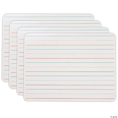 Flipside Products Two-Sided Dry Erase Board, Plain/Ruled, 9" x 12 ...
