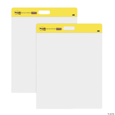 Post-it Wall Pad, 20 in x 23 in, White, 20 Sheets/Pad, 2 Pads/Pack ...