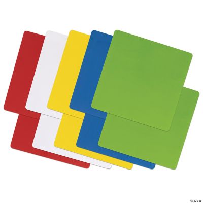 Pacon Self-Stick Dry Erase Squares, 5 Assorted Colors, 10" x 10", 10 ...