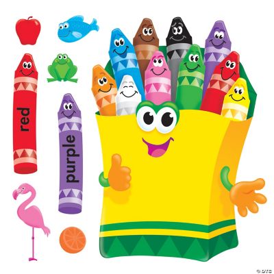 TREND Colorful Crayons Bulletin Board Set | Oriental Trading