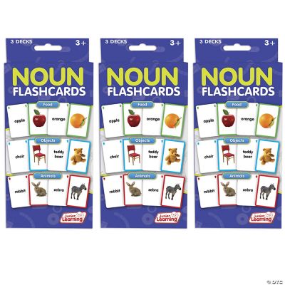 Junior Learning Nouns Flashcards, 3 Decks Per Pack, 3 Packs | Oriental Trading