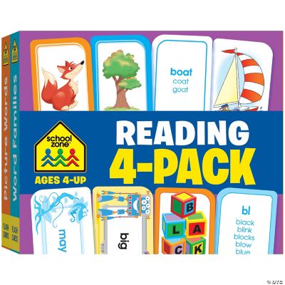 School Zone Publishing Reading Flash Card, 4-Pack | Oriental Trading