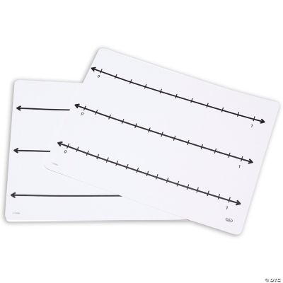 Didax Write-On/Wipe-Off Fraction Number Line Mat, 9"W x 12"L, Pack of ...