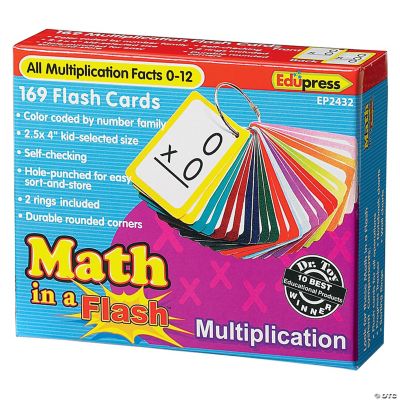 Edupress Math in a Flash Color-Coded Multiplication Flash Cards, 169 ...