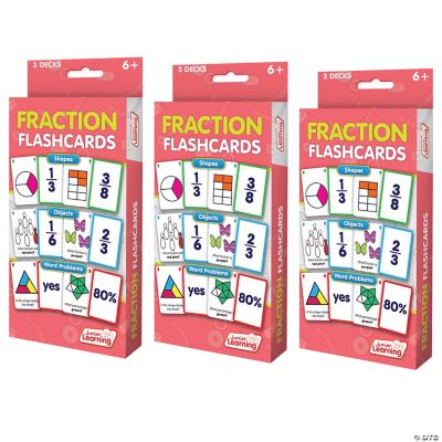 Junior Learning Fraction Flashcards, 3 Sets Per Pack, 3 Packs ...