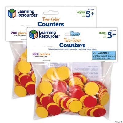Learning Resources Two-Color Counters, Red and Yellow, 200 Per Pack, 2 ...